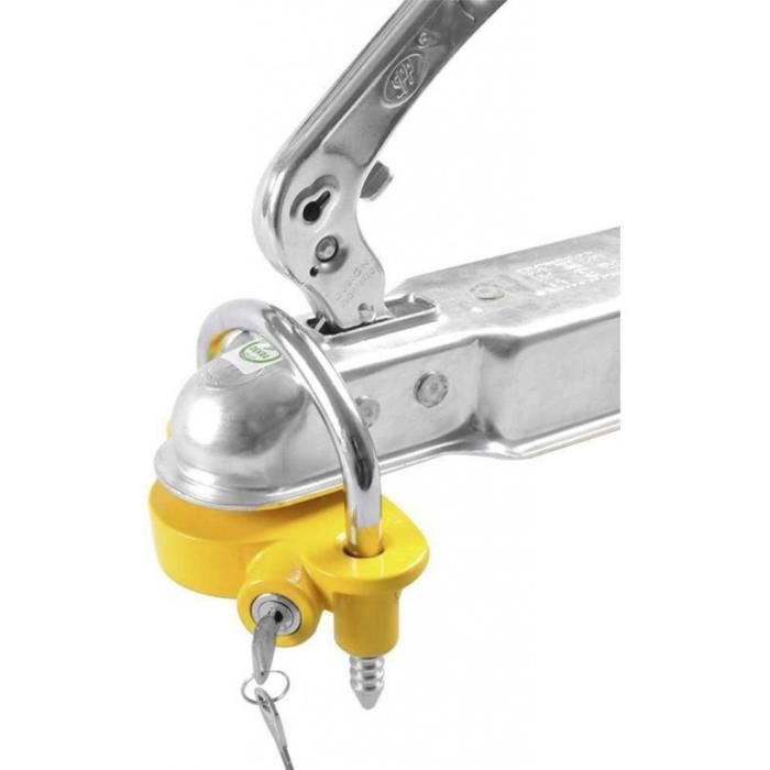 341329 antivol tête d'attelage avec cylindre de serrure,jaune-métal ...