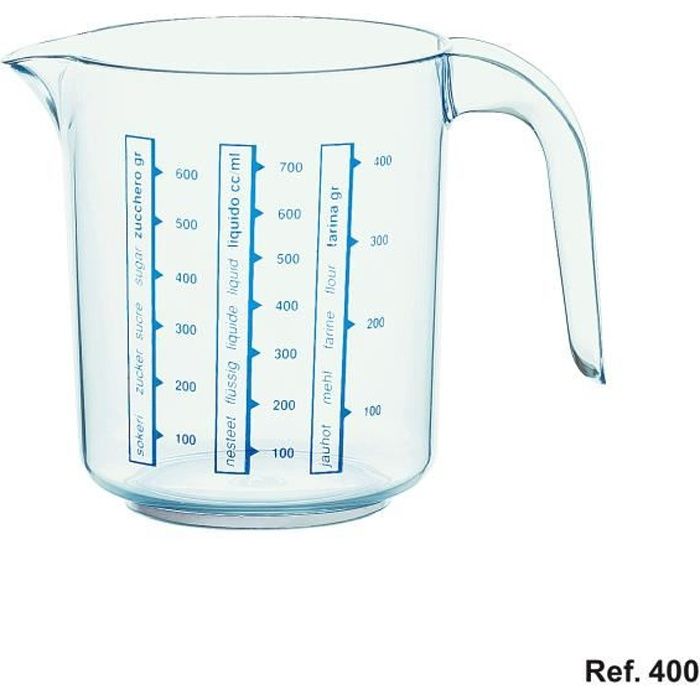 Doseur plastique gradué avec anse - Cosmoplast - Contenance 0,750 L ...