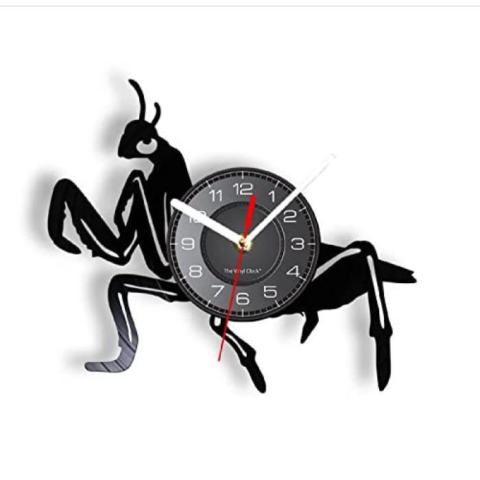 Mantis Silhouette Horloge Murale Insecte Animal Horloge Murale ...