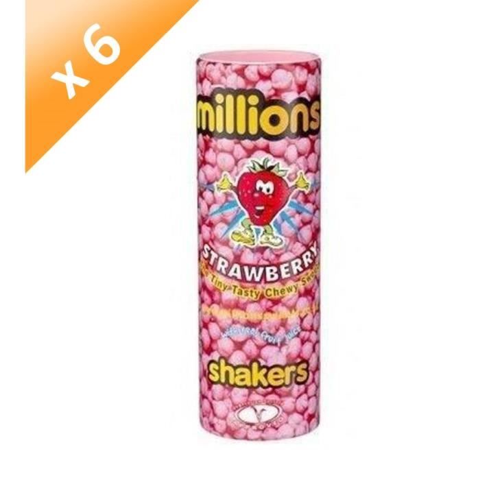 [LOT DE 6] Bonbons Millions shakers Fraise - 90 g - Cdiscount Au quotidien