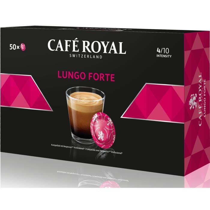 50 DOSETTES CAFE COMPATIBLES NESPRESSO PRO® - LUNGO FORTE - 1 Boite de ...