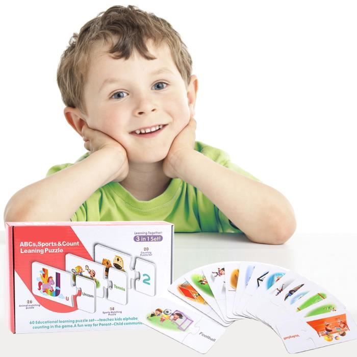 Drfeify Compter les cartes Flash de l'alphabet Cartes Flash de comptage ...