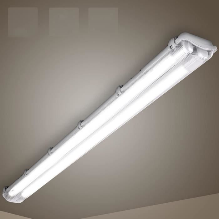 Neon Tube Garage 60Cm, Tube Led 18W, 2 Tubes Neon Led Étanche Ip65 ...