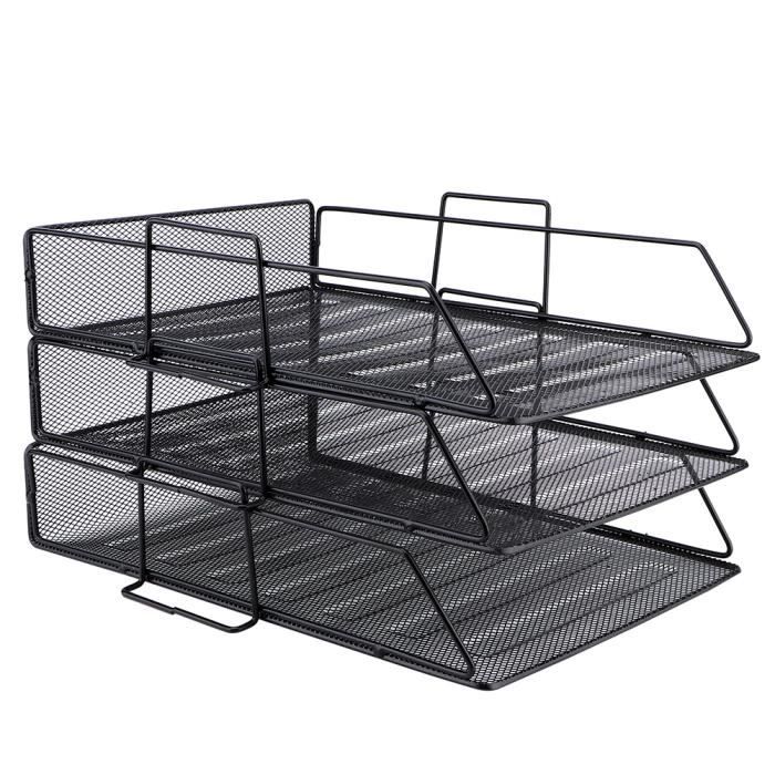 EJ.life File Organizer, Desktop Shelf, 3-Layer File for Document Book ...