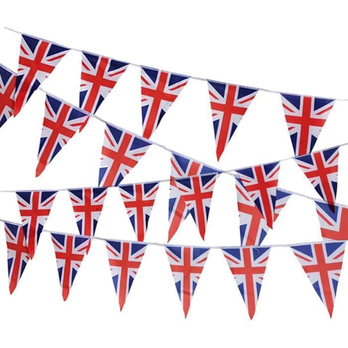 Drapeaux à thème Union Jack britannique 26 pieds une chane de 25 ...