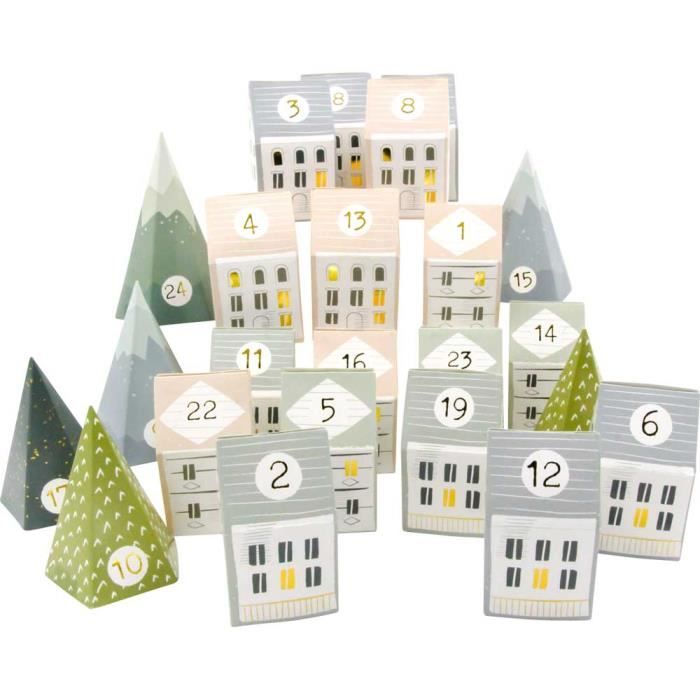 Calendrier de l'Avent en carton à monter et à remplir - MegaCrea DIY ...