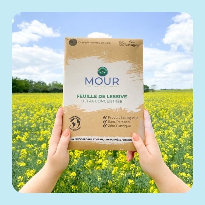FEUILLE DE LESSIVE ECOLOGIQUE MOUR 64 LAVAGES - Cdiscount Electroménager