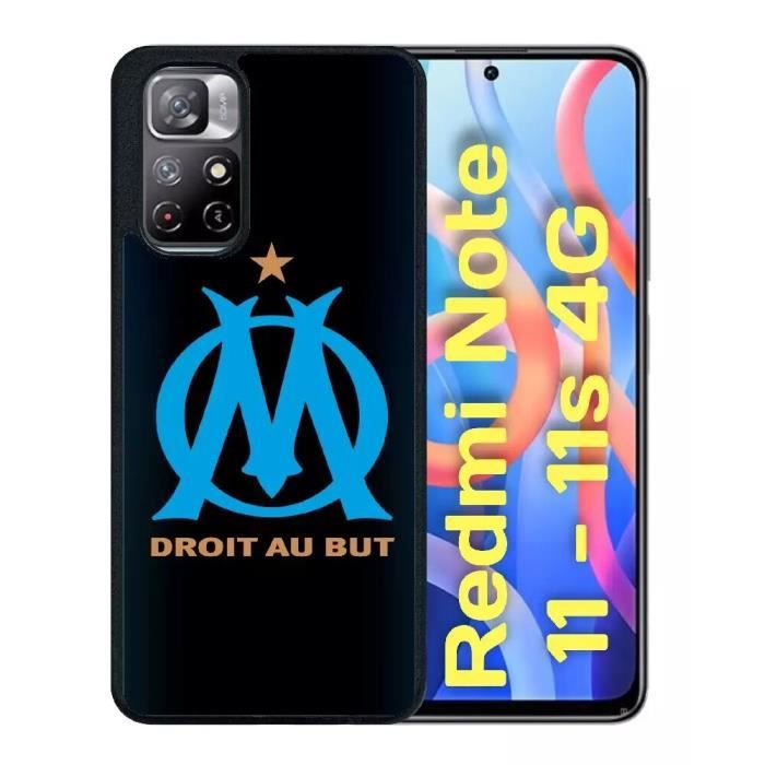 Coque pour redmi note 11/11s - foot olympique de marseille bleu - silicone - noir - Cdiscount ...