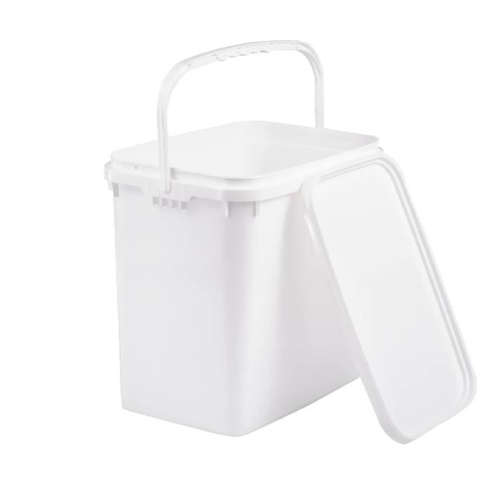 Seau plastique alimentaire -NIPTER - rectangulaire avec couvercle-10l ...