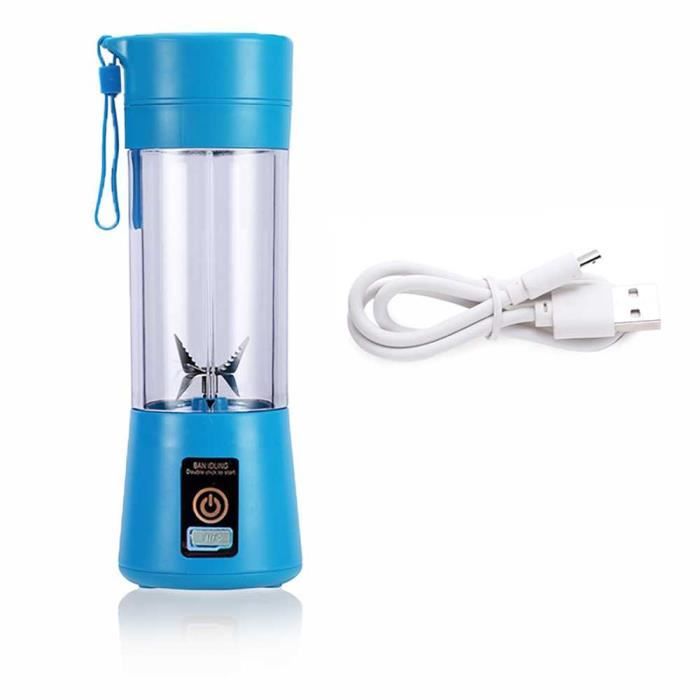 OCIODUAL Blender Portable Batterie Rechargeable 380ml Bleu 6 Lames 3D ...