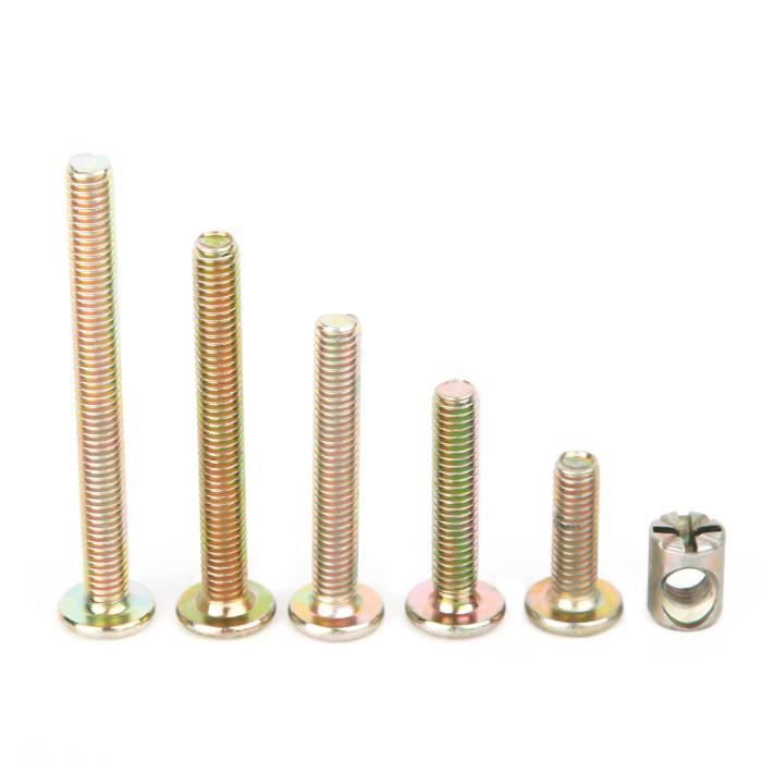 Boulon à Douille Hexagonale - Écrou de Baril - Jeu de 100 Boulons d'Assemblage Zingués Avec ...