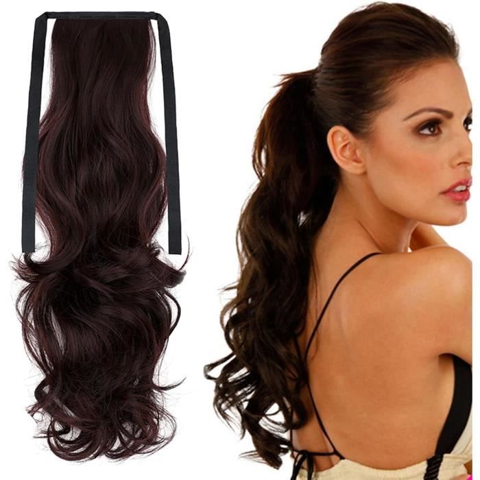 Postiche Queue de Cheval Extension Ponytail Cheveux Naturel bouclés ...