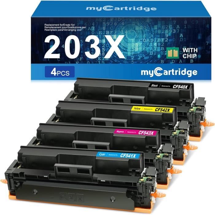 Lot De 203 Toners Compatibles Avec 203X 203A Pour Color Laserjet Pro ...