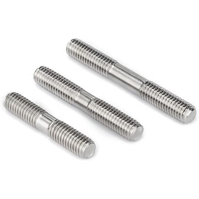 Acier Inoxydable Double Goujon Vis Boulon Goujon À Double Extrémité, M6×80Mm,5 Pcs[L3783 ...