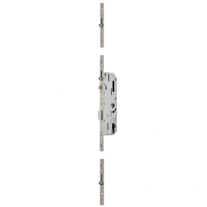 Serrure à larder - VACHETTE - RB90 - 4 points - Axe 50mm - Acier blanc ...