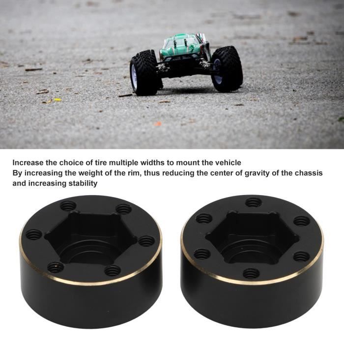 Roues à moyeu hexagonal 2PCS Hex Hub Wheels Brass RC Crawler 1.9 2.2 Wheels Widen Adaptateur ...