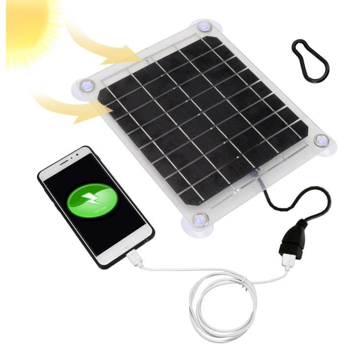 Panneau Solaire portatif,Panneau Solaire Souple 10W,Banque d'alimentation Solaire Chargeur ...