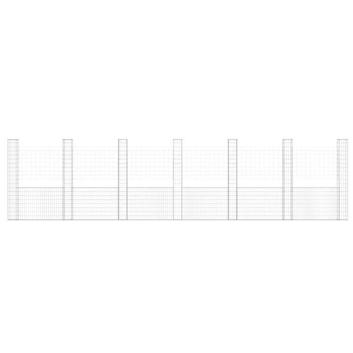 "Rebais 2026" Panier de gabion en forme de U avec 7 poteaux Fer ...