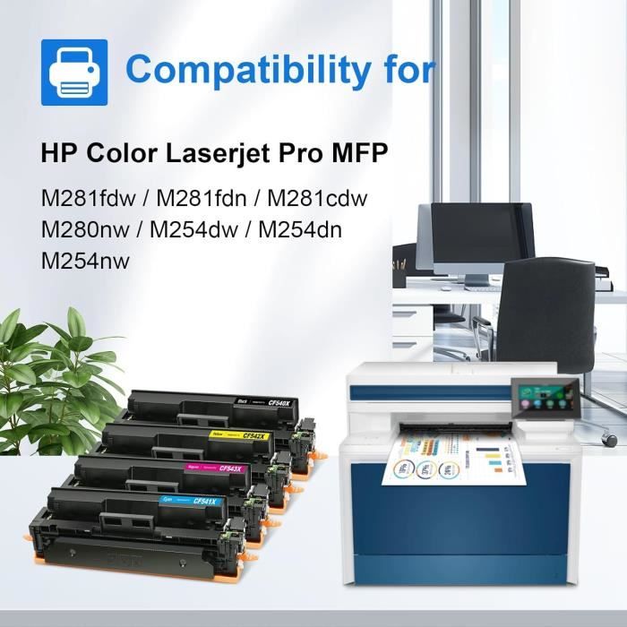 Lot De 203 Toners Compatibles Avec 203X 203A Pour Color Laserjet Pro ...