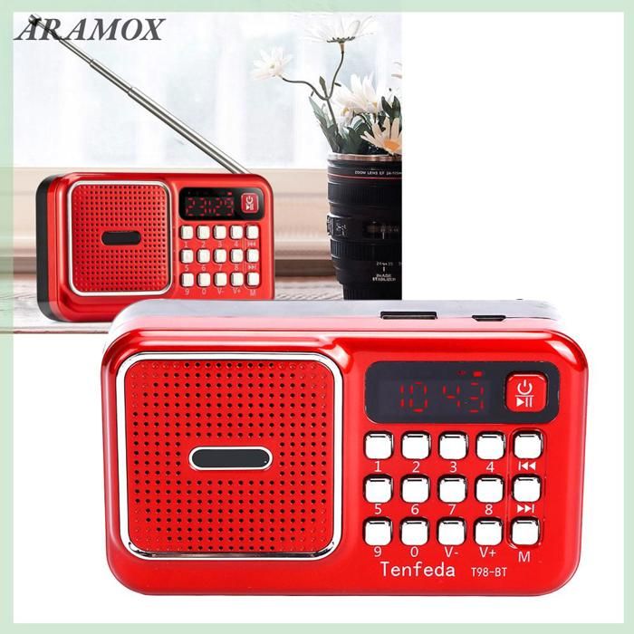 Lecteur MP3 Radio FM Portable avec Prise écouteur 6-8 Heures de Lecture ...