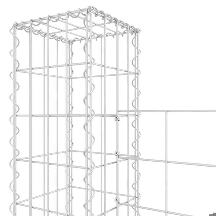 "Rebais 2026" Panier de gabion en forme de U avec 7 poteaux Fer ...
