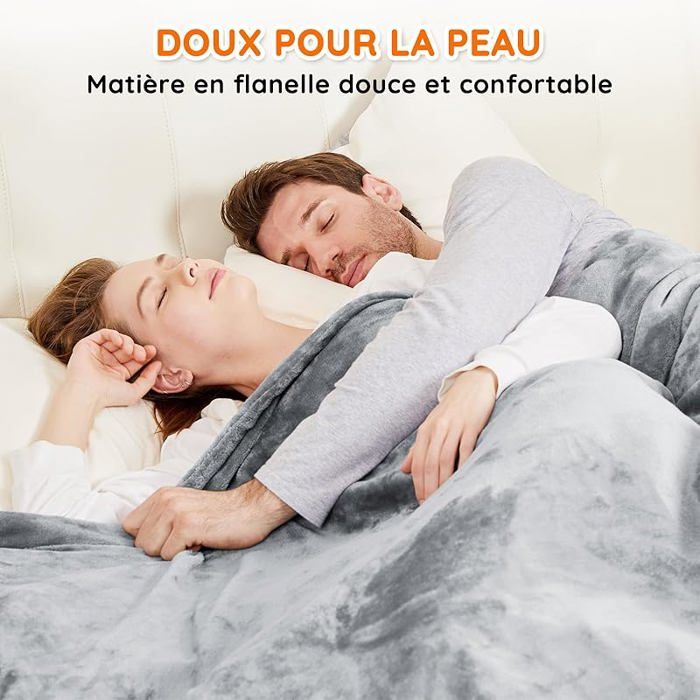 Couverture Chauffante plaid chauffant couette électrique 200x180cm ...