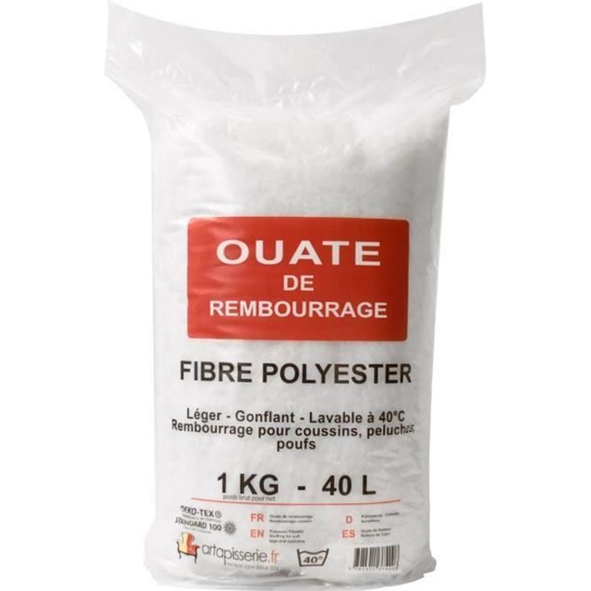 Ouate de Rembourrage Blanche 1KG Lavable jusqu'à 40°C pour peluches et ...