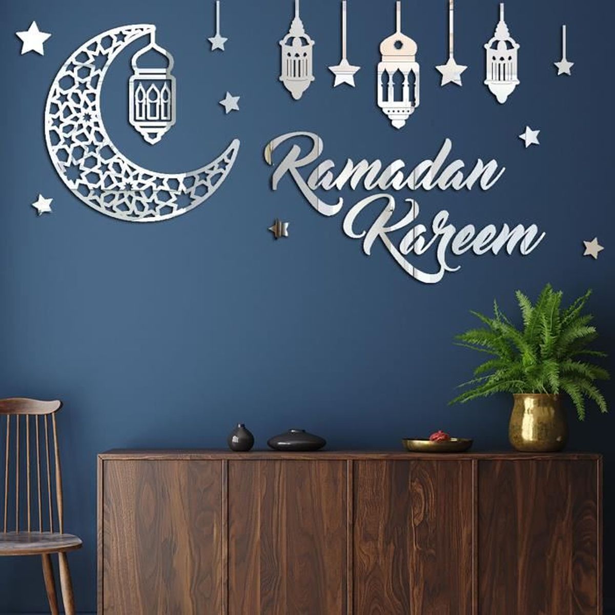 Ramadan Kareem fenêtre autocollant Eid Mubarak décoration pour la ...
