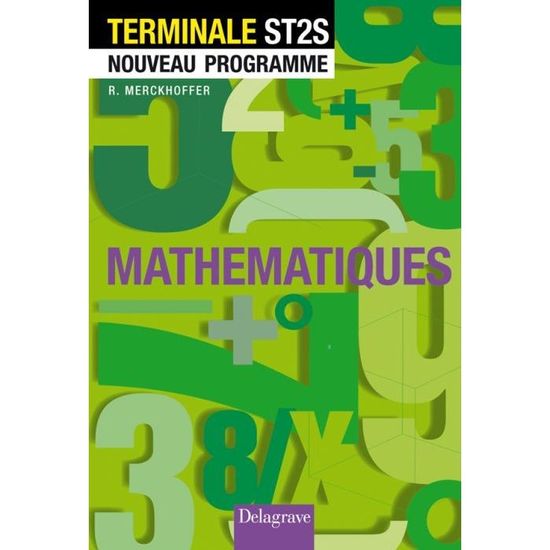 MATHEMATIQUES ; TERMINALE ST2S; NOUVEAU PROGRAMME - Cdiscount Librairie