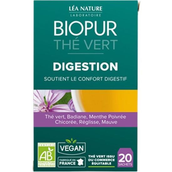 Biopur Thé Vert Digestion 20 sachets - Cdiscount Santé - Mieux vivre