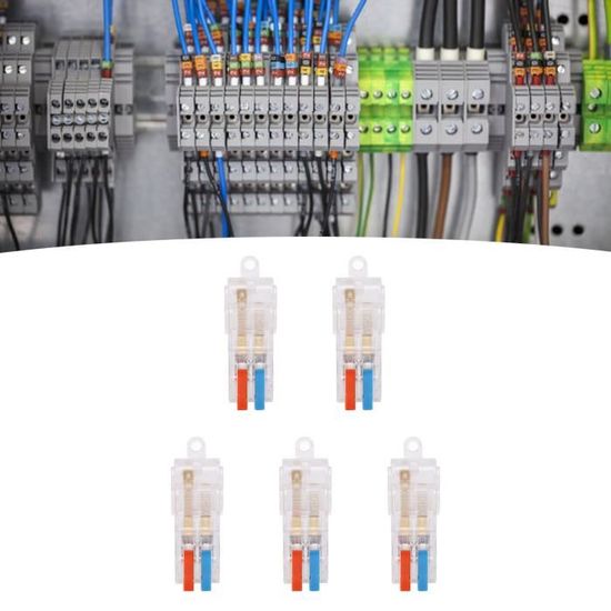 FAN-Connecteurs de fil à levier 2 ports T type - Bloc terminal de ...