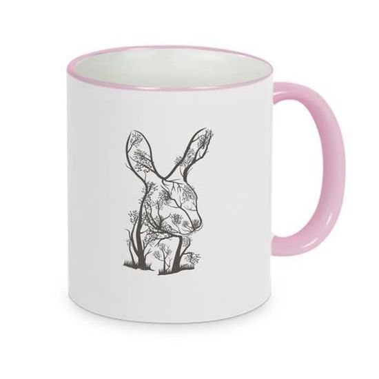Mug - Céramique - Rose LMK RABBIT TREE - Cdiscount Maison