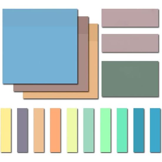 500 Pièces Post It, 16 Styles Post It Pastel, Post It Marque Page, Post ...