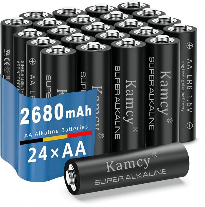 Piles AA,Lot de 24,Pile LR6,Alcalines,1,5V,pour Accessoires ...