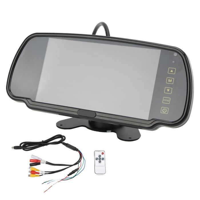 Ashata Moniteur d'écran de rétroviseur 7 pouces AHD rétroviseur écran moniteur caméra de recul ...