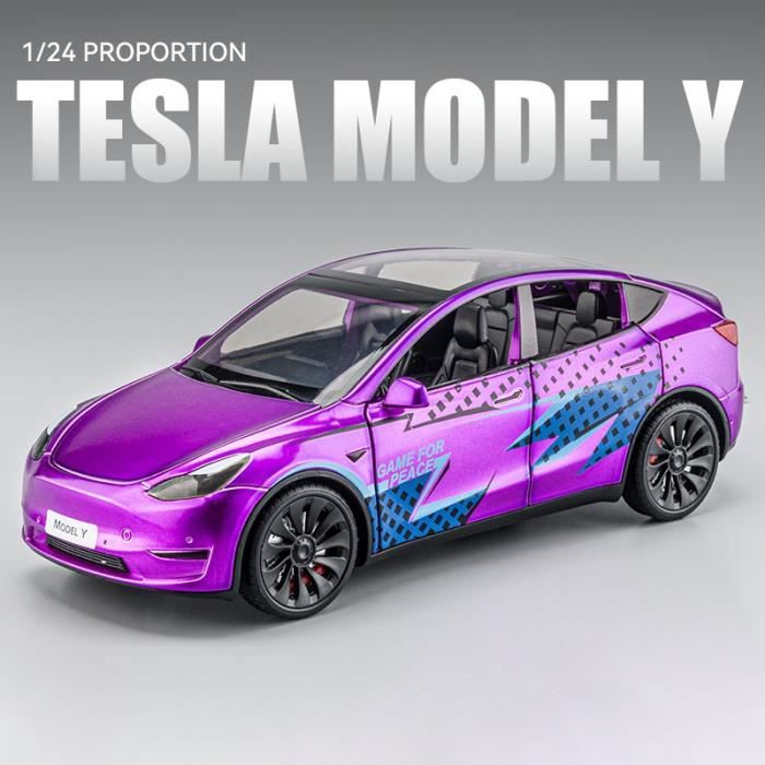 Modèle Y Violet - Tesla Roadster modèle Y modèle 3 en alliage, 1:24 ...