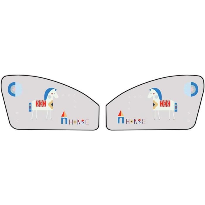 Rideau D'Ombrage De Fenêtre Latérale Avant De Voiture Motif De Poney ...