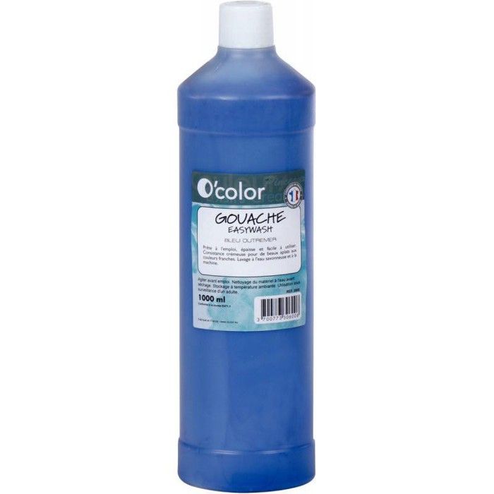 Flacon de 1L de gouache liquide O'COLOR easywash bleu foncé - Cdiscount ...