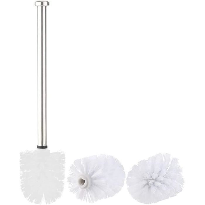 Ensemble De Salle De Bain : Brosse Wc Avec Manche En Acier Inoxydable Et 3 Embouts De 8 Cm ...