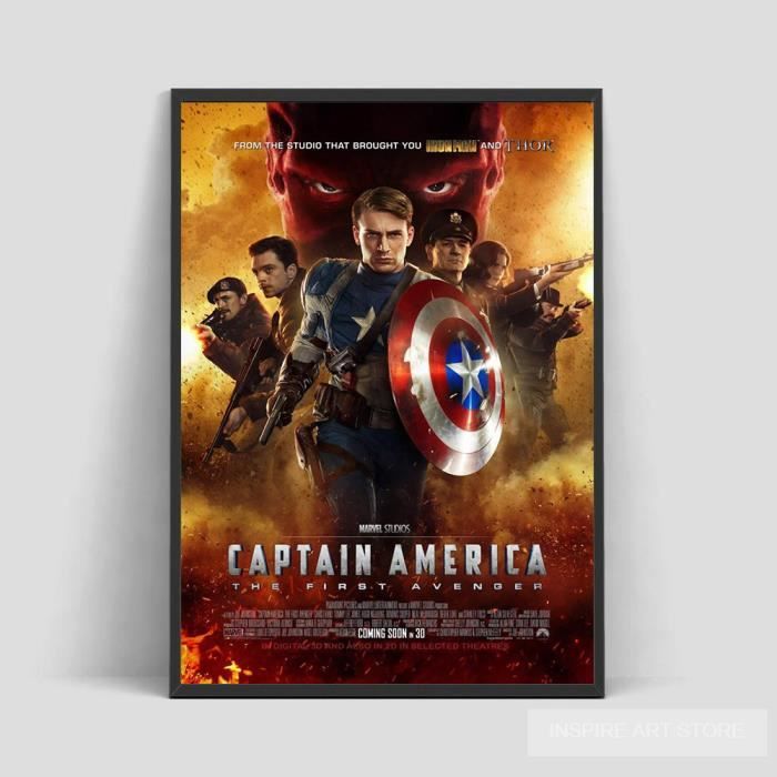 DKJ-30487 Affiches murales de film Marvel Avengers Captain America Thor ...