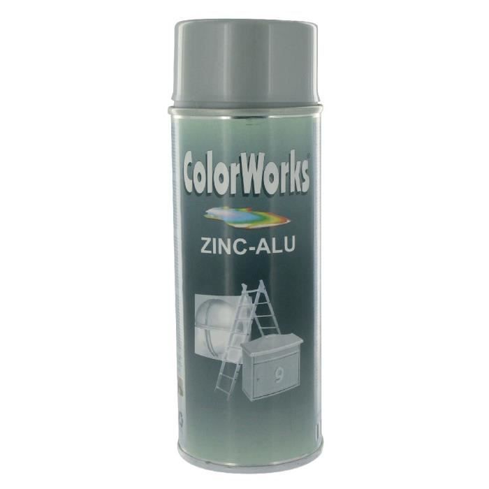 Peinture aérosol - Colorworks - Galvanisation à froid - Zinc ...