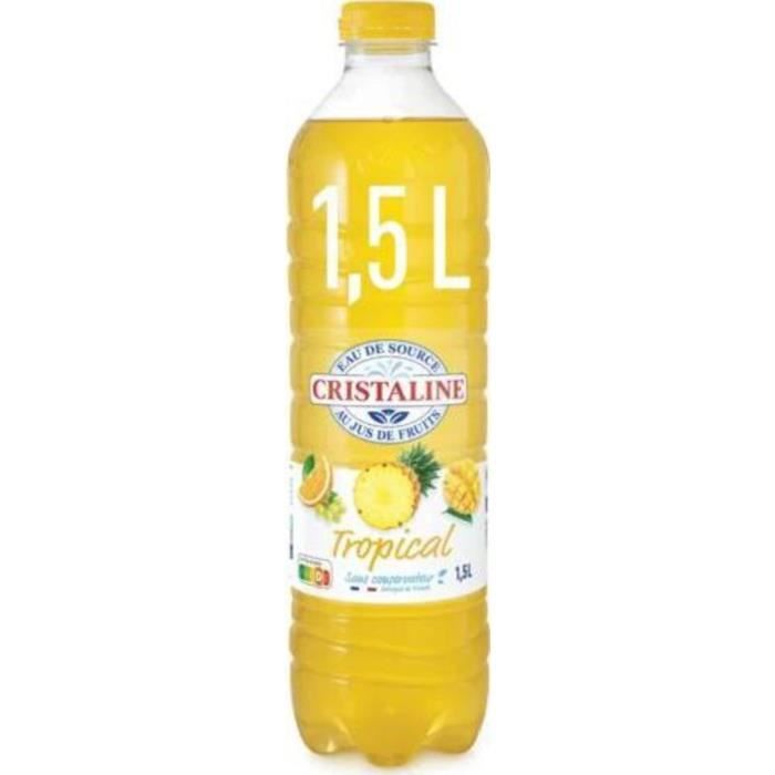 Boisson aromatisée Cristaline Jus de fruits tropical 1.5L - Cdiscount ...