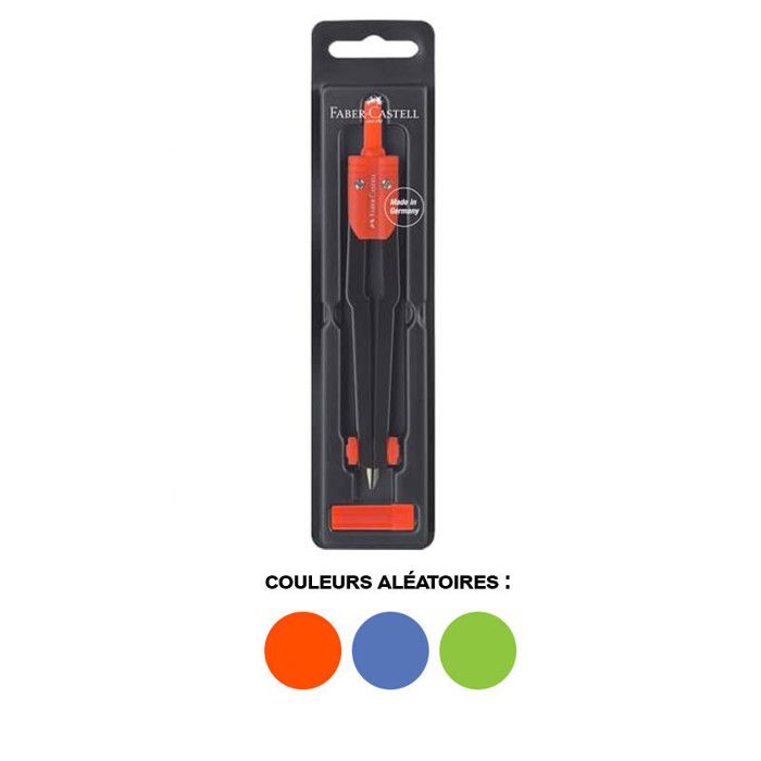 Compas - Scolaire - Avec mine graphite - Corps en métal - Faber-Castell ...