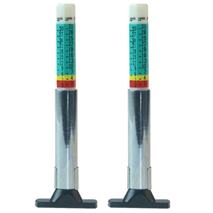 2pcs Tire Trew Tepth Gauge Color Coded Tire Tread Gauges 0-25mmm Tire ...