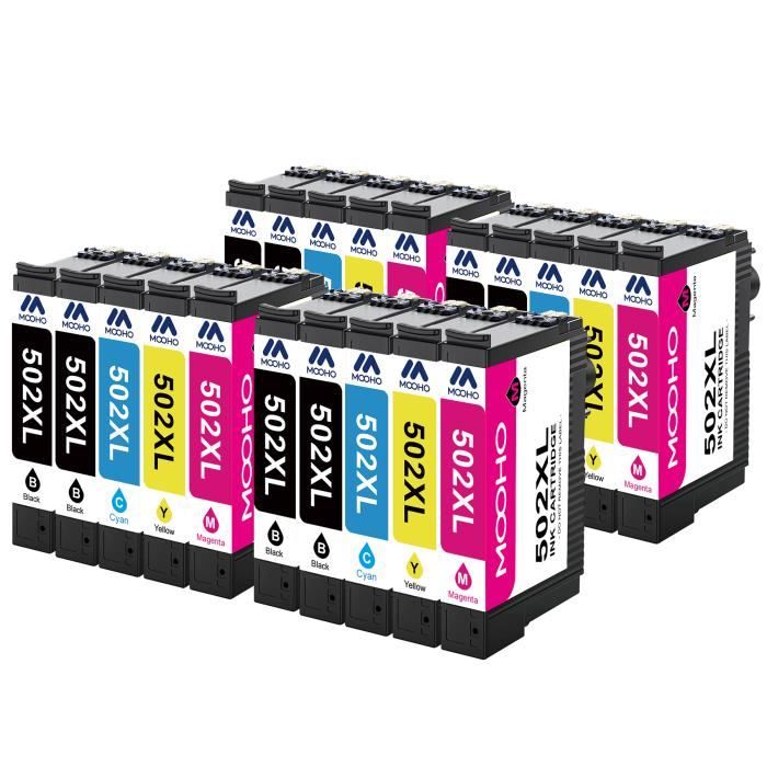 MOOHO cartouches Epson 502XL compatibles avec imprimantes Epson ...