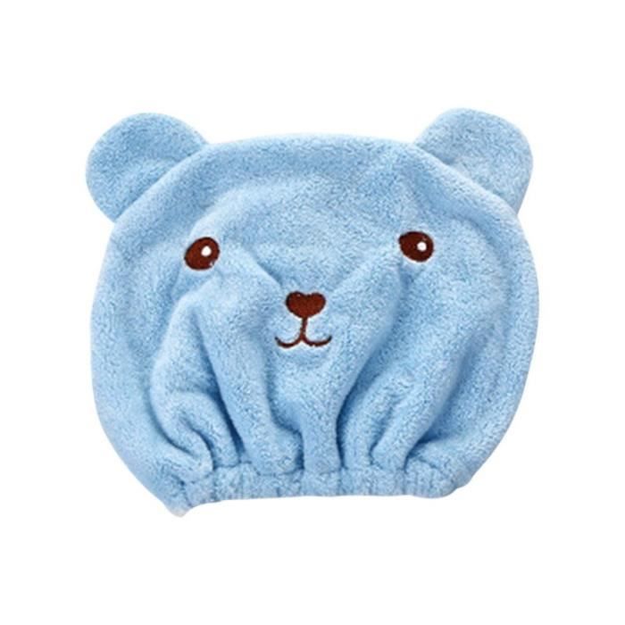 Joli chat cheveux séchage cap serviette de bain microfibre douche ...