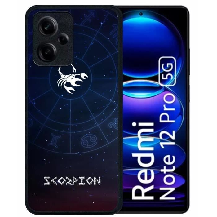 Coque pour redmi note 12 pro 5g - signe astrologique scorpion - silicone - noir - Cdiscount ...
