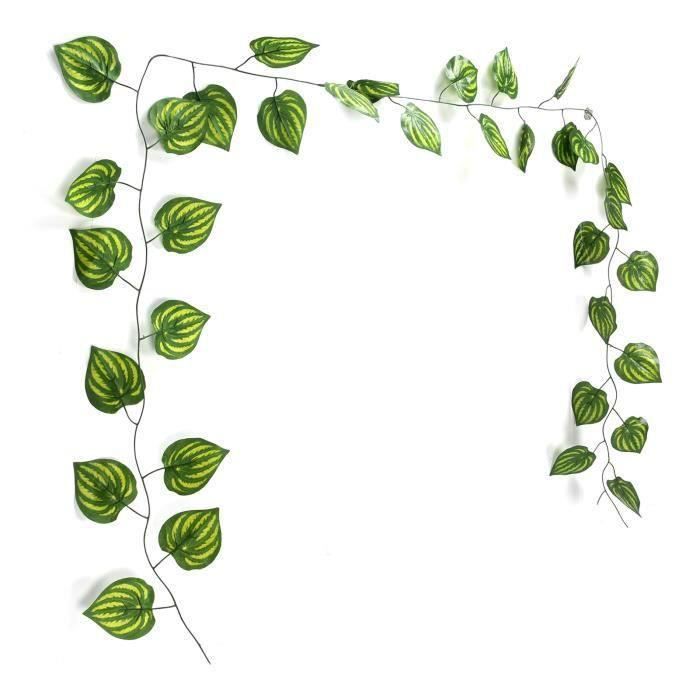 YUM Simulation Pastèque Feuille Rotin Feuille Verte Plante Plafond ...