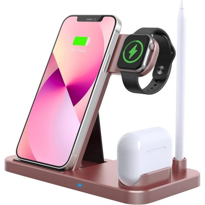 Chargeur Sans Fil 4 En 1 - Station De Charge Inductive Compatible Avec ...