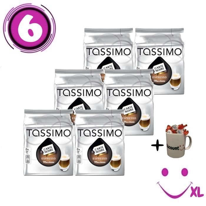 6 Tassimo Carte Noire Espresso Macchiato + Mug Offert - Cdiscount Au ...